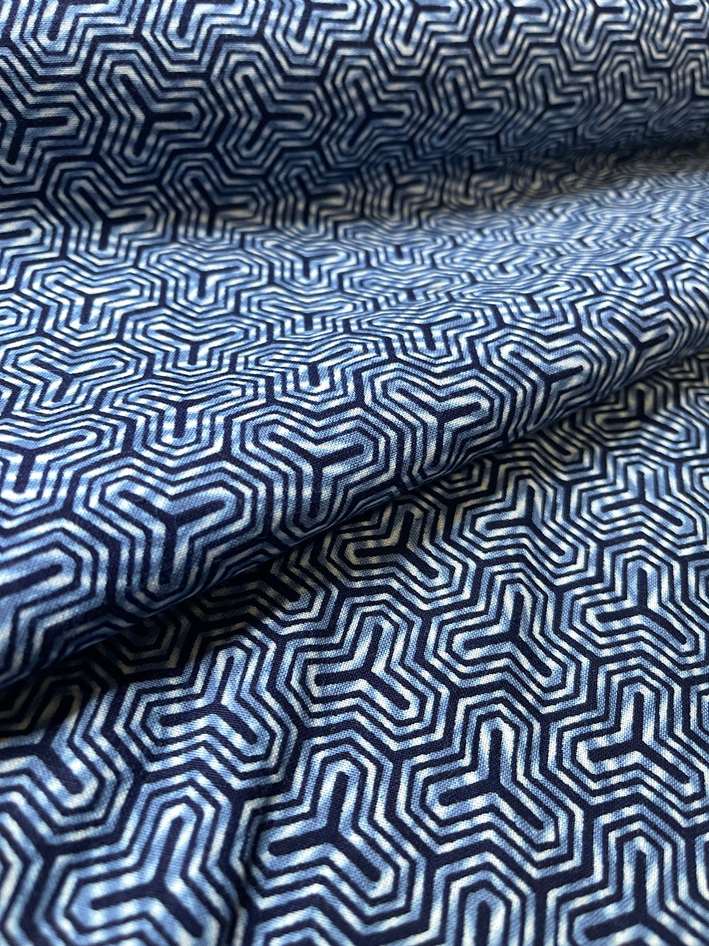 Japanese Yukata Cotton Fabric, Blue