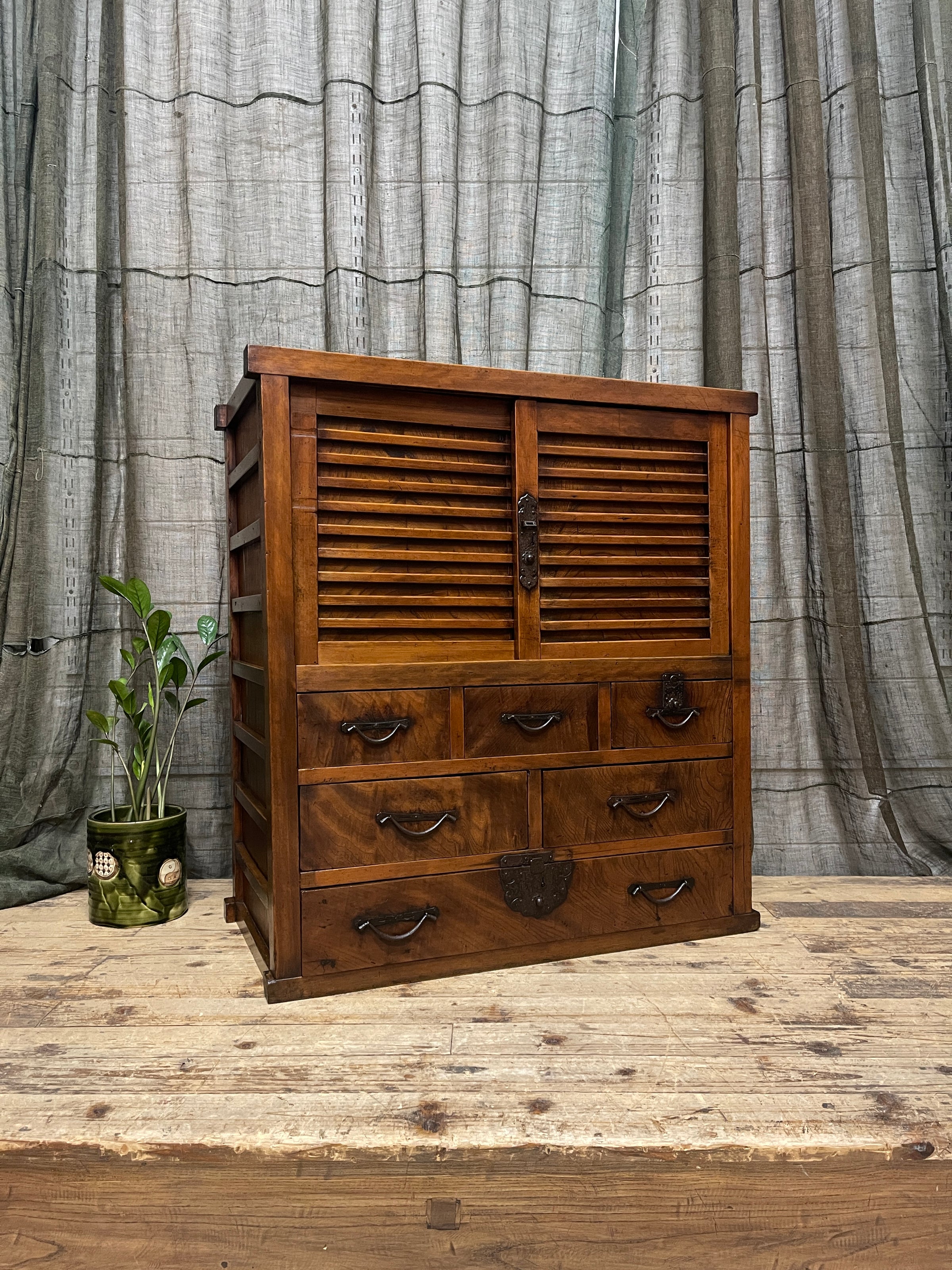 Japanese Storage Cabinet - Cypress, Elm & Cedar | Meiji