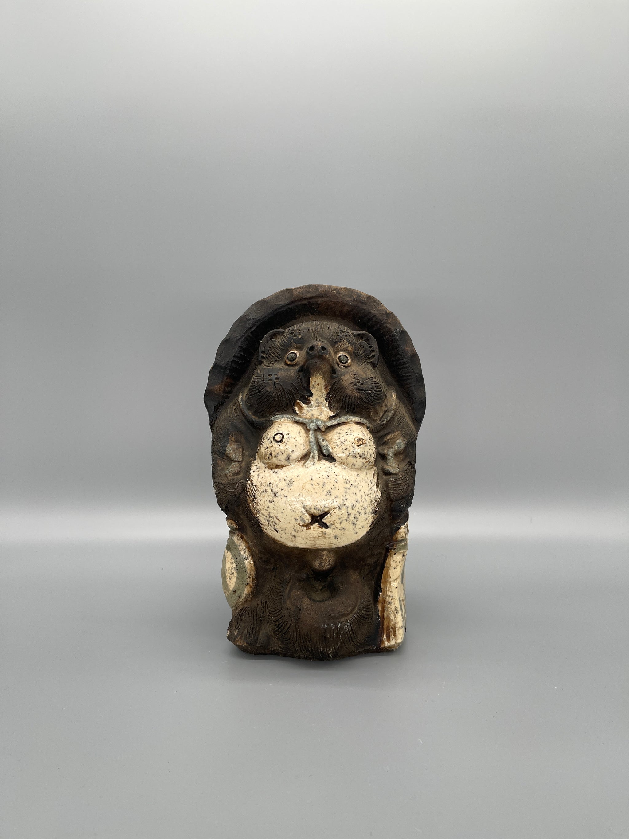 Vintage Tanuki Statue, Hand-Crafted